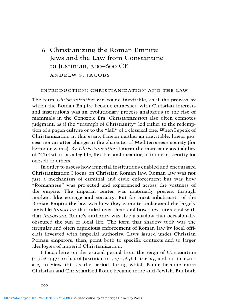 Jacobs Christianizing Camb Comp Antis 6 PDF | PDF | Roman Empire ...