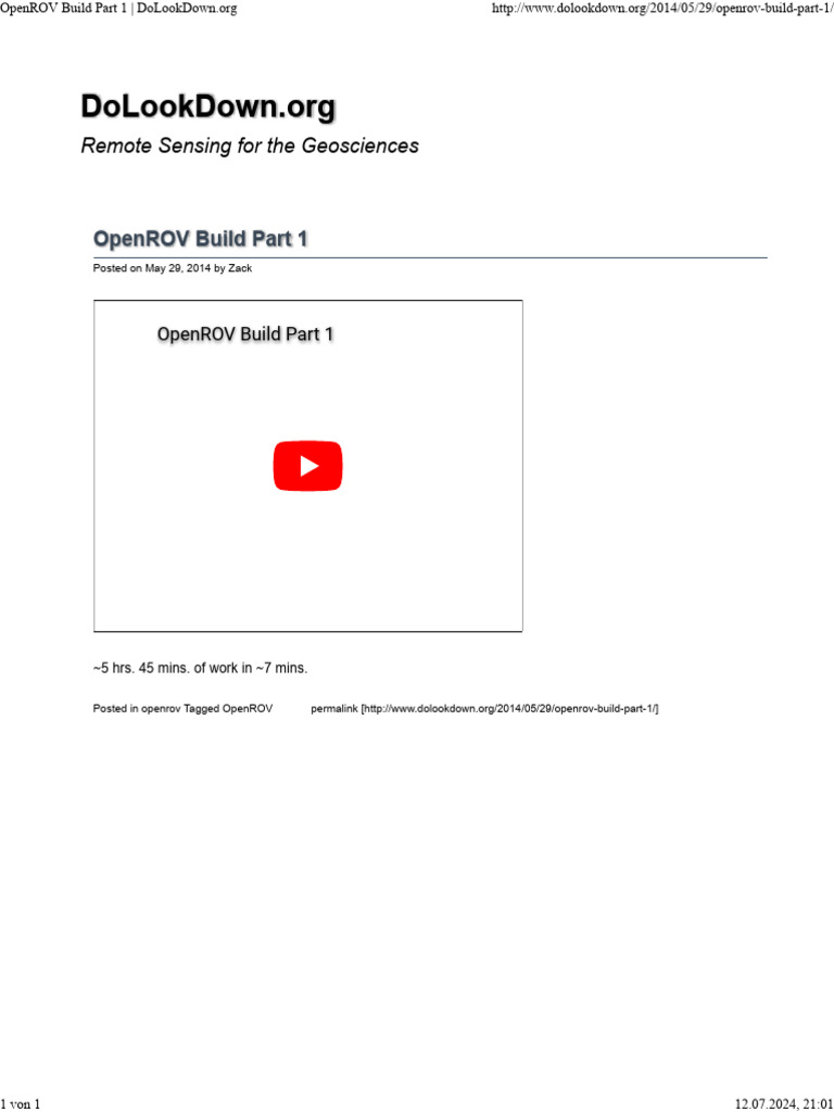 OpenROV Build Part | PDF