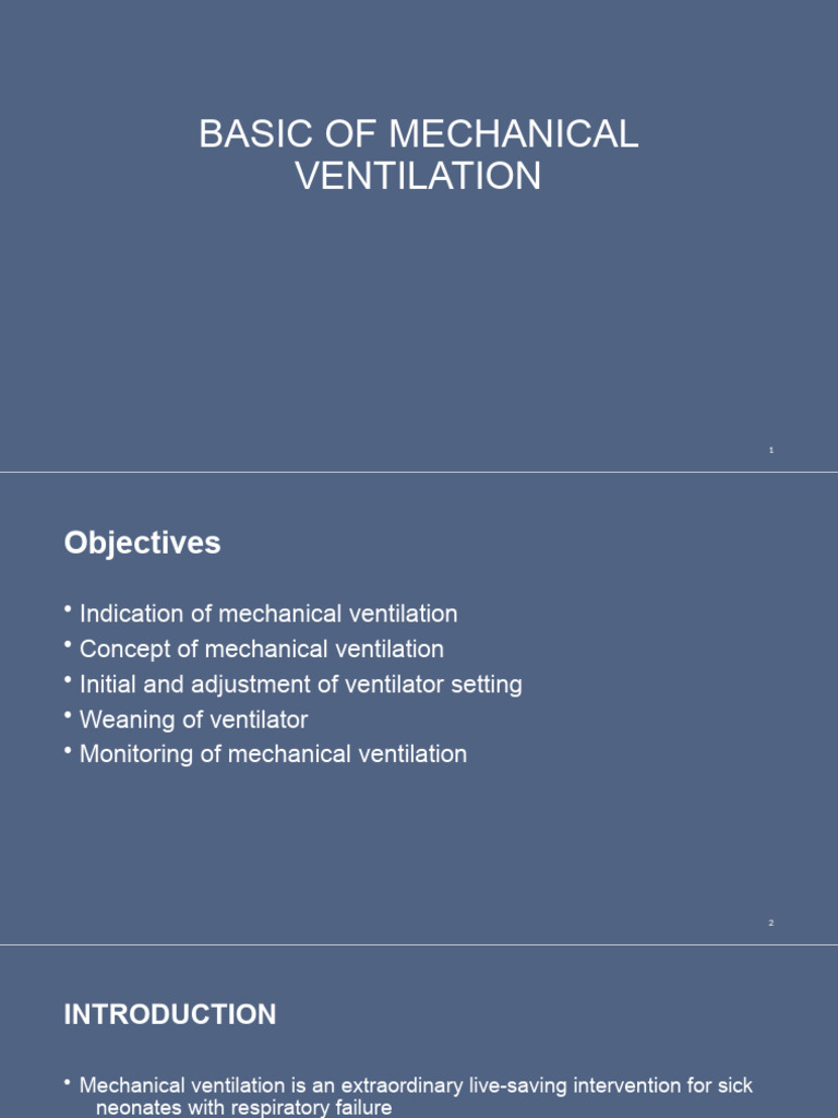 Basic of Mechanical Ventilation | PDF | Medical Specialties | Clinical ...
