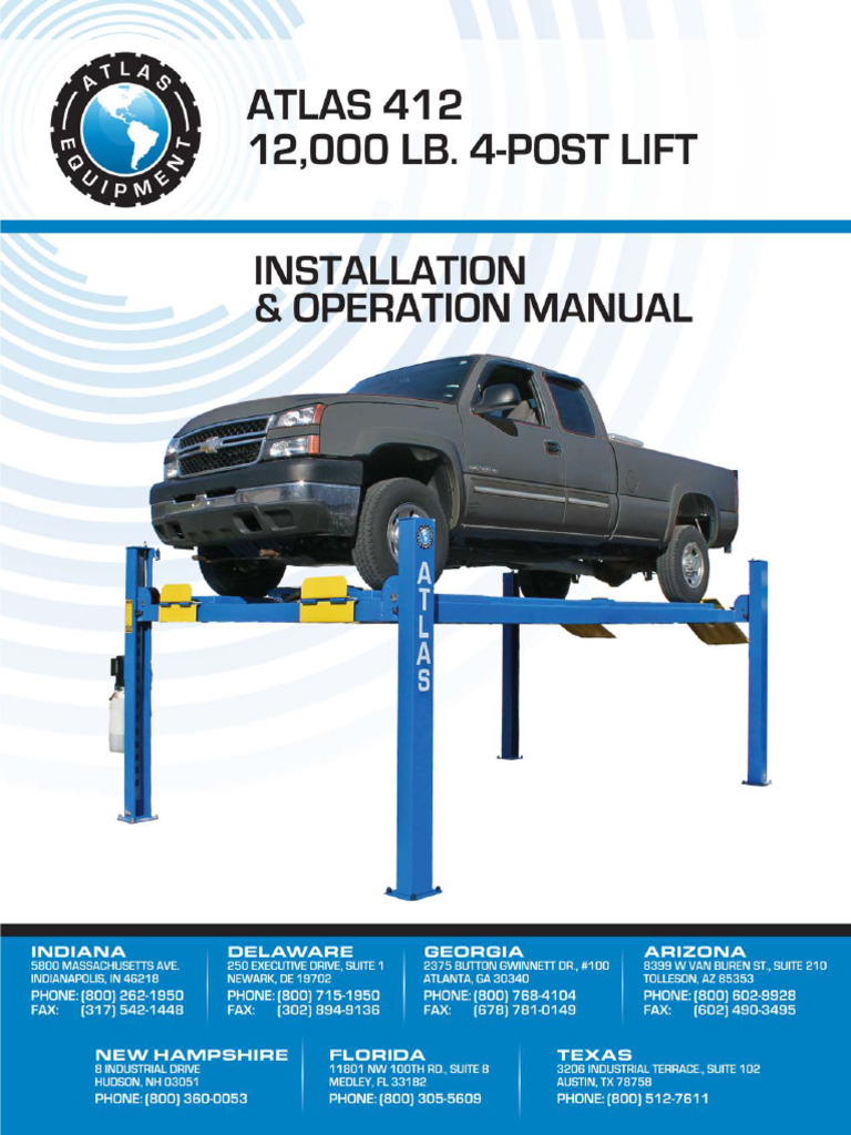 atlas_412_manual | PDF | Elevator | Valve