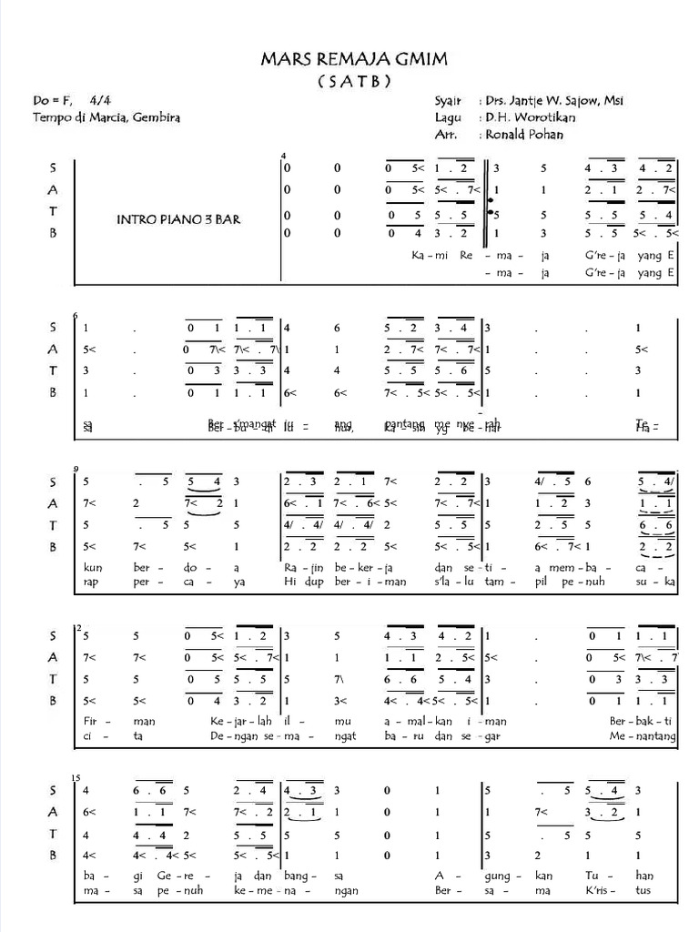 PDF Not Angka Mars Remaja Compress | PDF