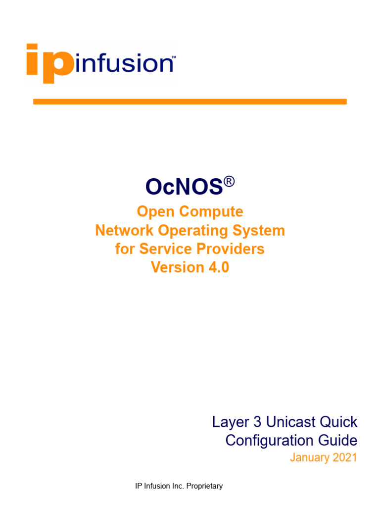 OcNOS L3 Unicast Quick Config | PDF | Routing | Router (Computing)