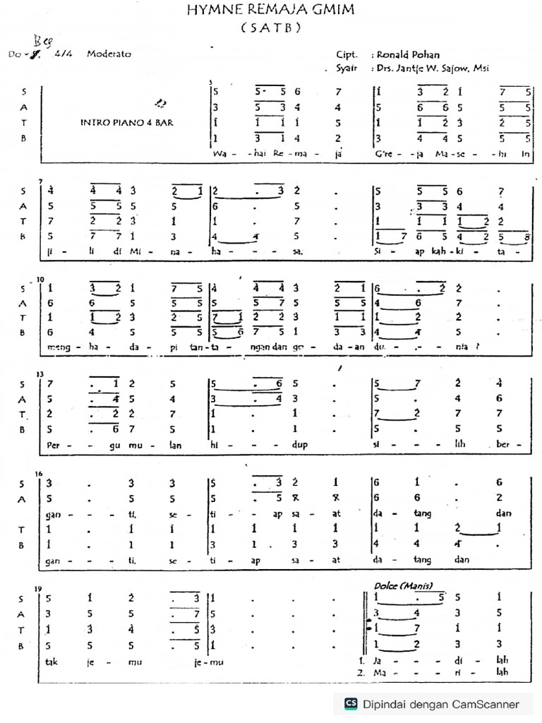 Hymne Remaja GMIM | PDF