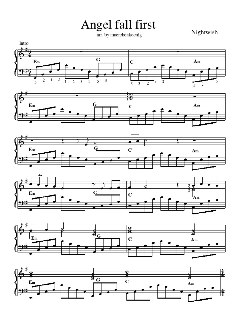 Angel Fall First - Nightwish | PDF