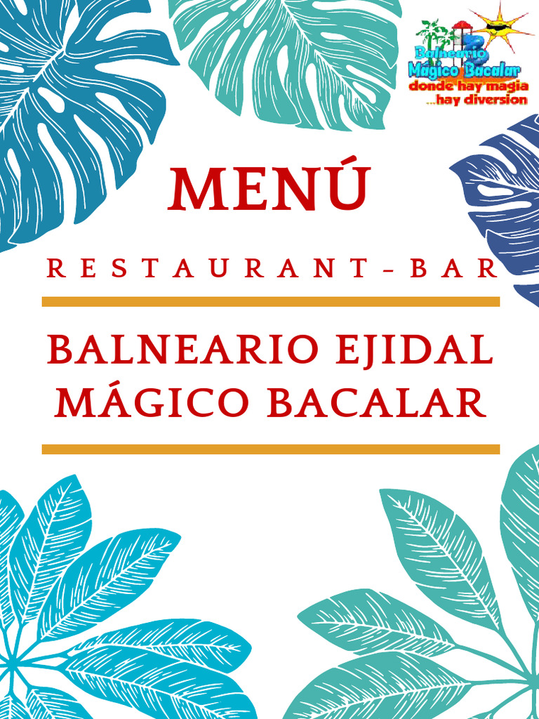 Menú del Restaurante Bar Mágico Bacalar | PDF | ensalada | Cilantro