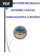 Qaboo Yaa'Ii Waldaa Waaqalii | PDF