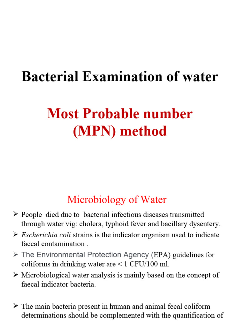 5-Bacterial Examination of Water | Download Free PDF | Epidemiology ...