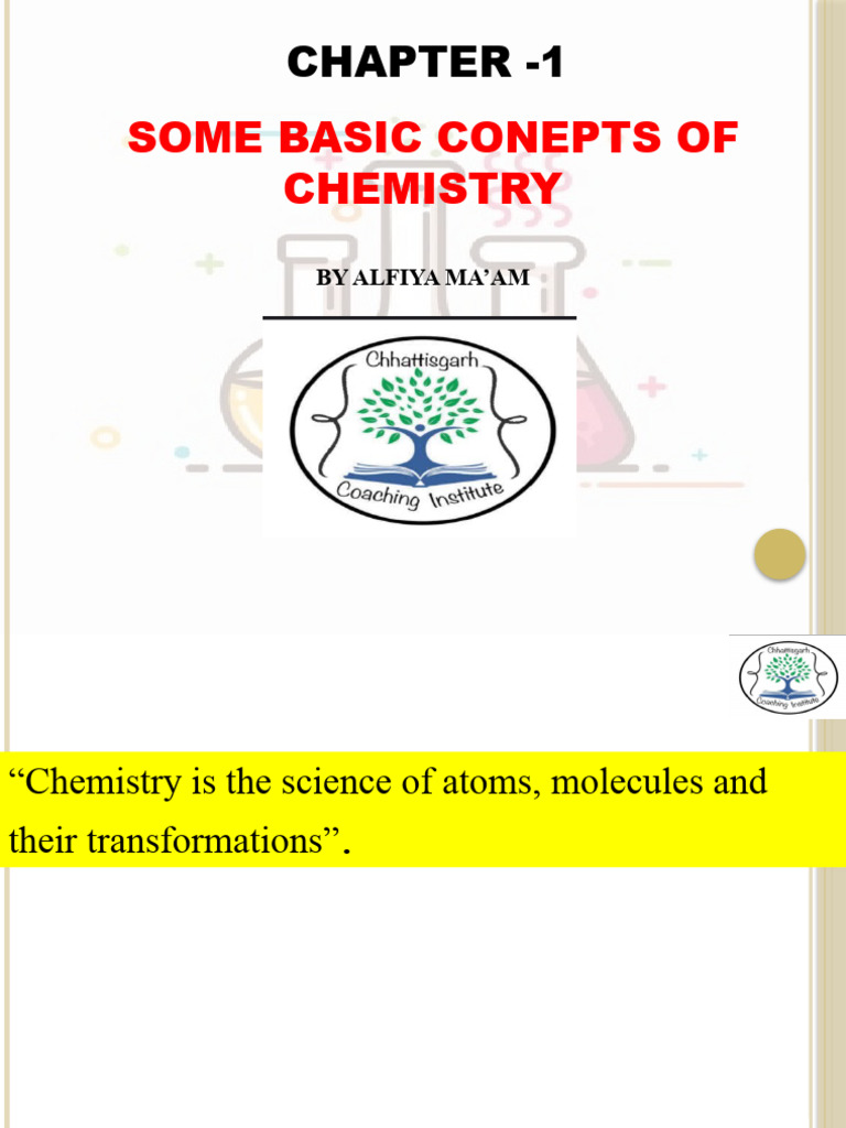 Basic Chemistry Concepts Guide | PDF | Molar Concentration | Mole (Unit)