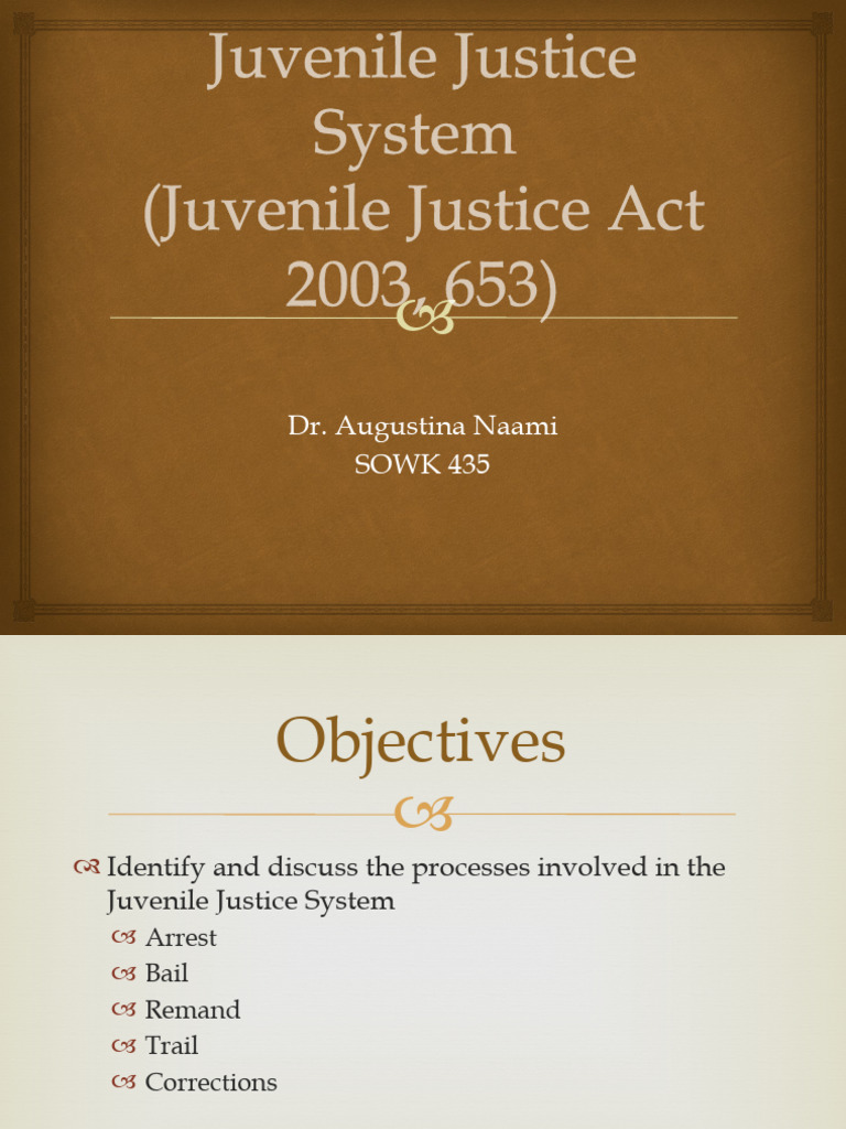 Juvenile Justice System 2 | PDF | Bail | Probation