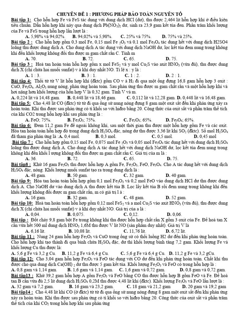 CHUYÊN ĐỀ BTNT | PDF