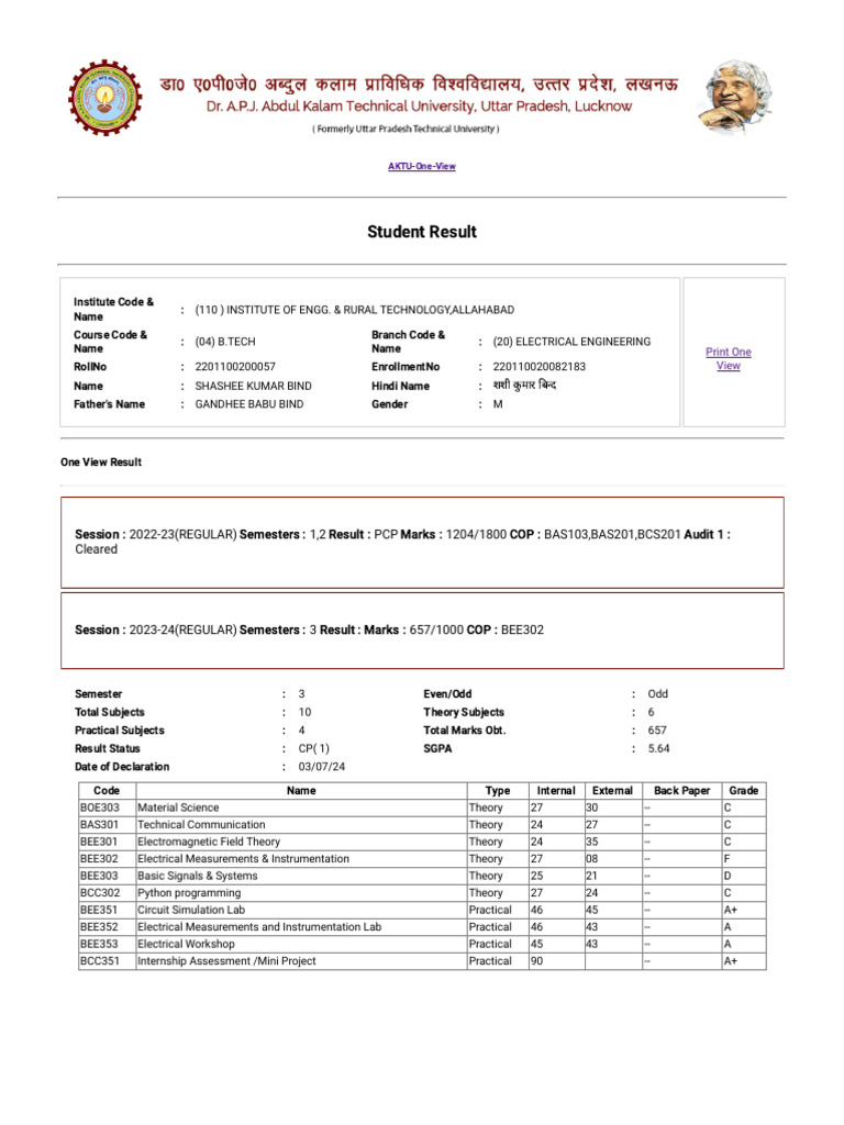 Shashi One View by AKTU SDC Team | PDF | Electrical Engineering ...