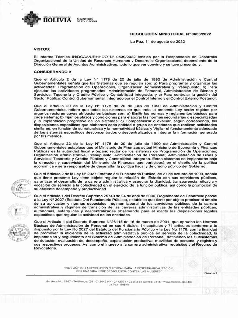 Reglamento RIP RM 656-20 Min Educ. | PDF | Regulación | Ministerio ...