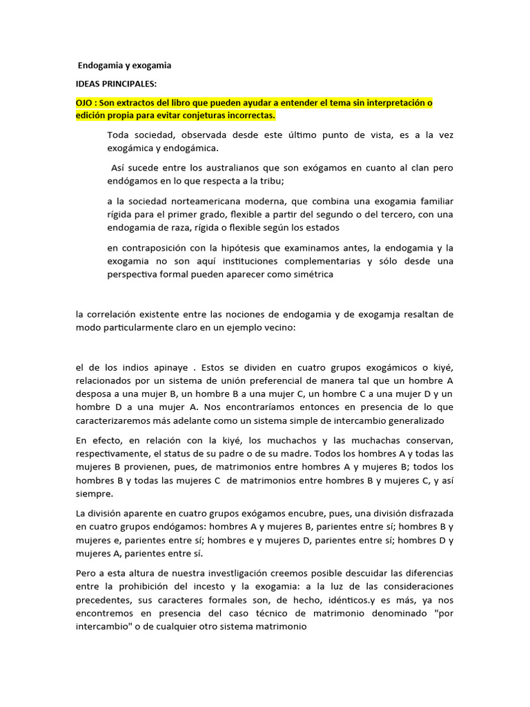 Endogamia y Exogamia | PDF | Matrimonio