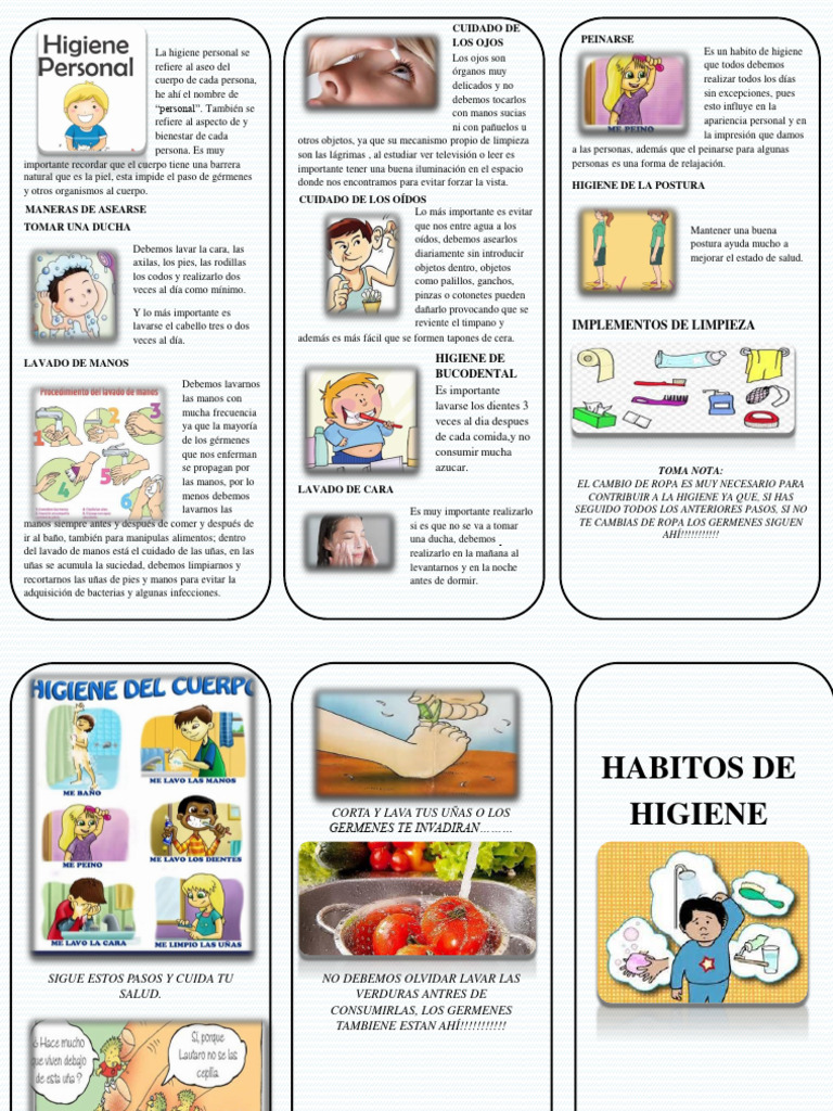 Triptico-de-la-Higiene-Personal-5 | PDF | Higiene | Lavado de manos
