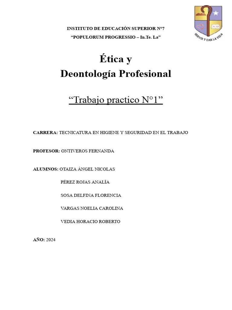 TP 1 - Etica y Deontologia | PDF | Discriminación | Comunidad