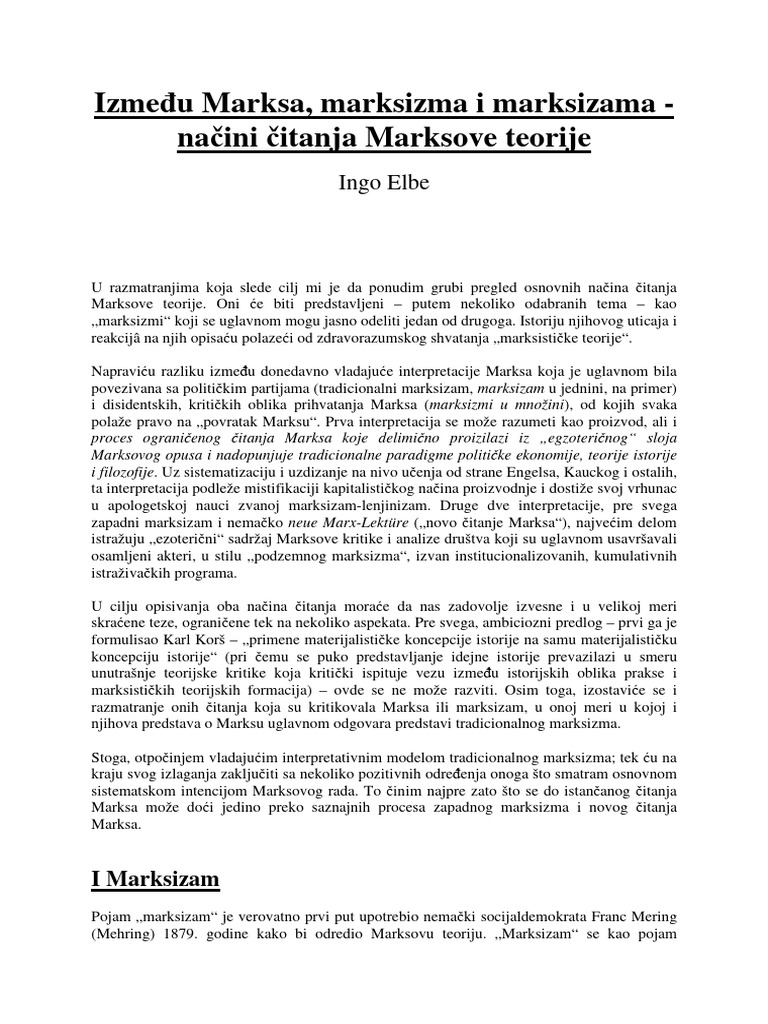 Izmedu Marksa | PDF