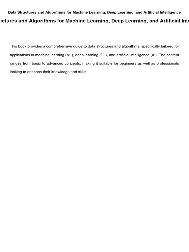 Data_Structures_Algorithms_ML_DL_AI | PDF | Machine Learning ...