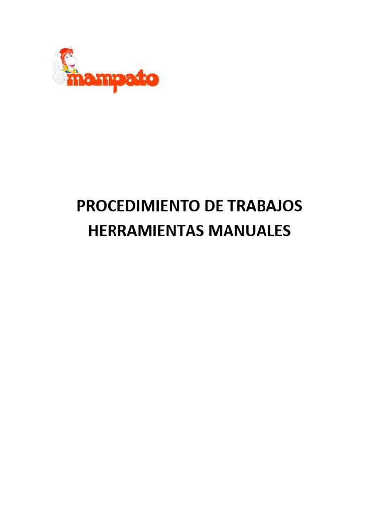 PTS Trabajos Uso de Herramientas Manuales | PDF | Herramientas