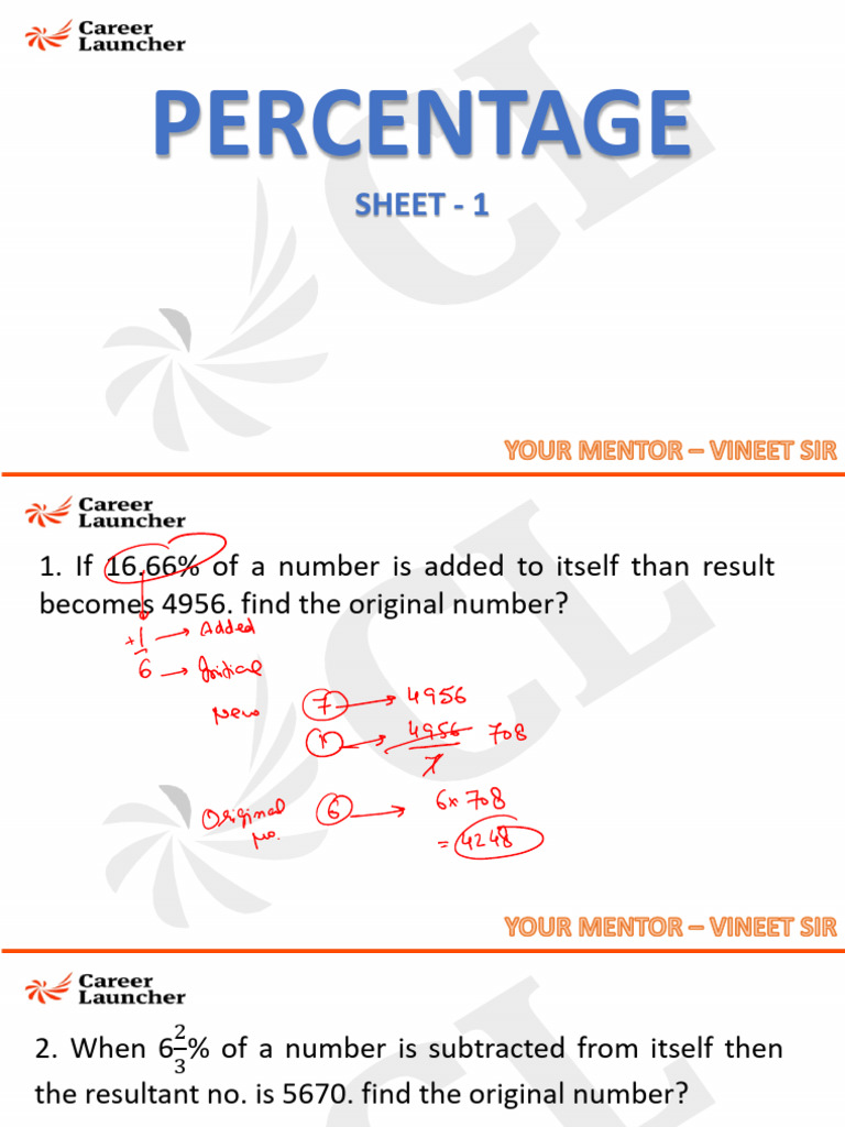 Percentage - Solution | PDF | Area | Elementary Mathematics