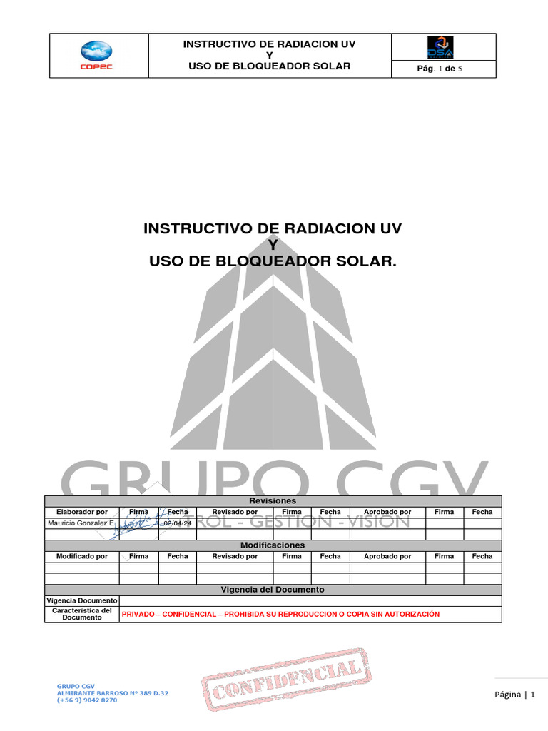 Instructivo Radiacion UV | PDF | Protector solar | Radiación
