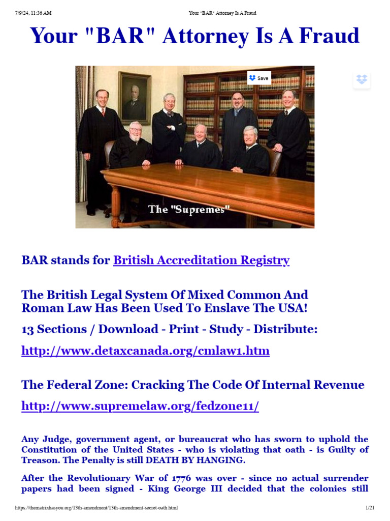 Your - BAR - Attorney Is A Fraud | PDF | Lawyer | Uniform Commercial Code