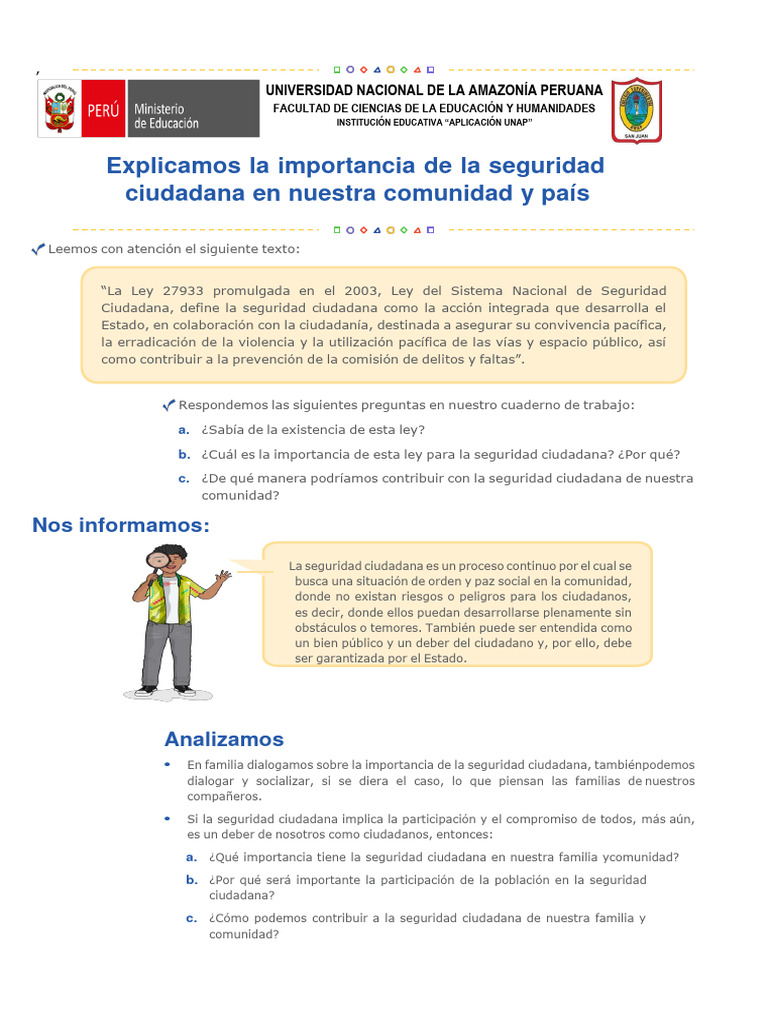 Ficha Semana 7-DPCC | PDF | Valores | Paz