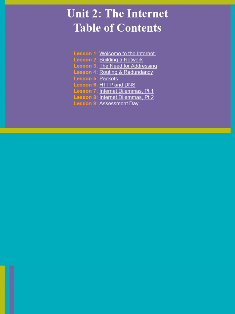 CSP Unit 2 - The Internet | PDF | World Wide Web | Internet & Web