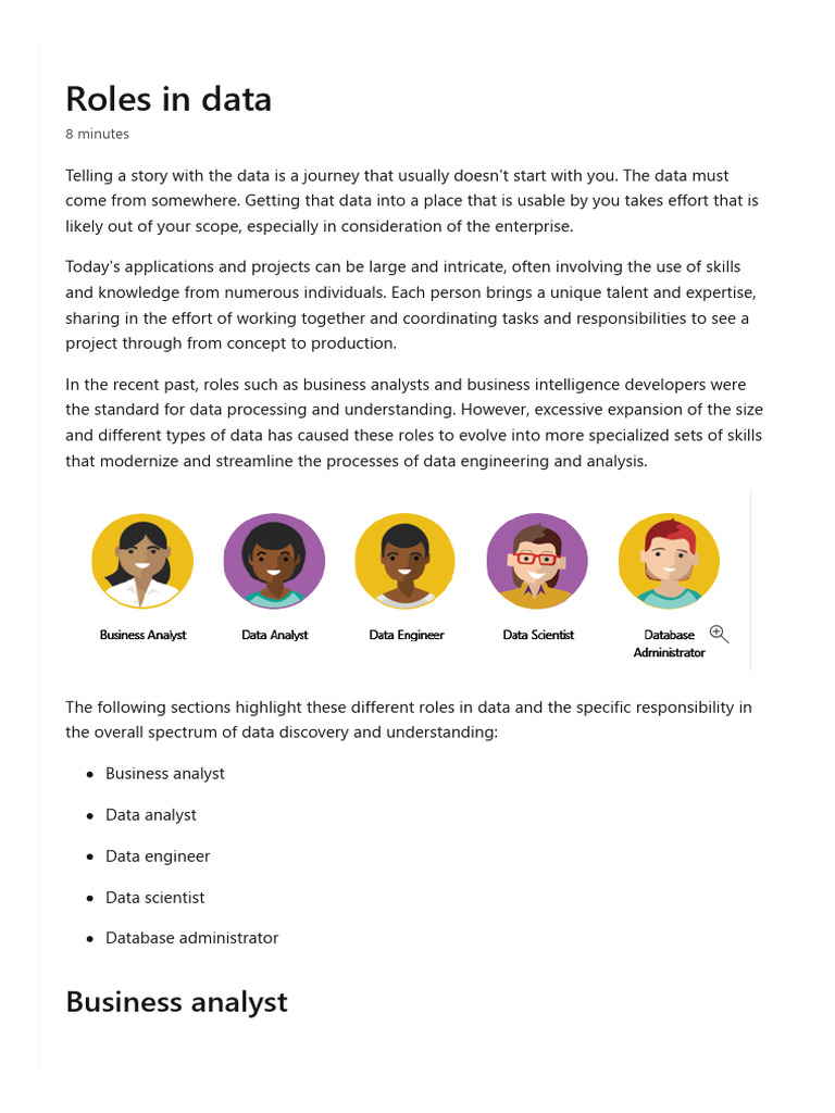 003 - Discover Data Analysis - Roles in Data | PDF | Analytics | Data ...