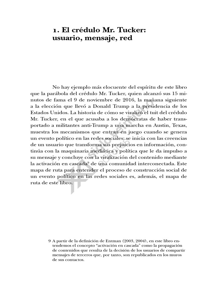 Clase 19 - El Crédulo - Mr. - Tucker - Usuario, Mensaje, Red | PDF ...