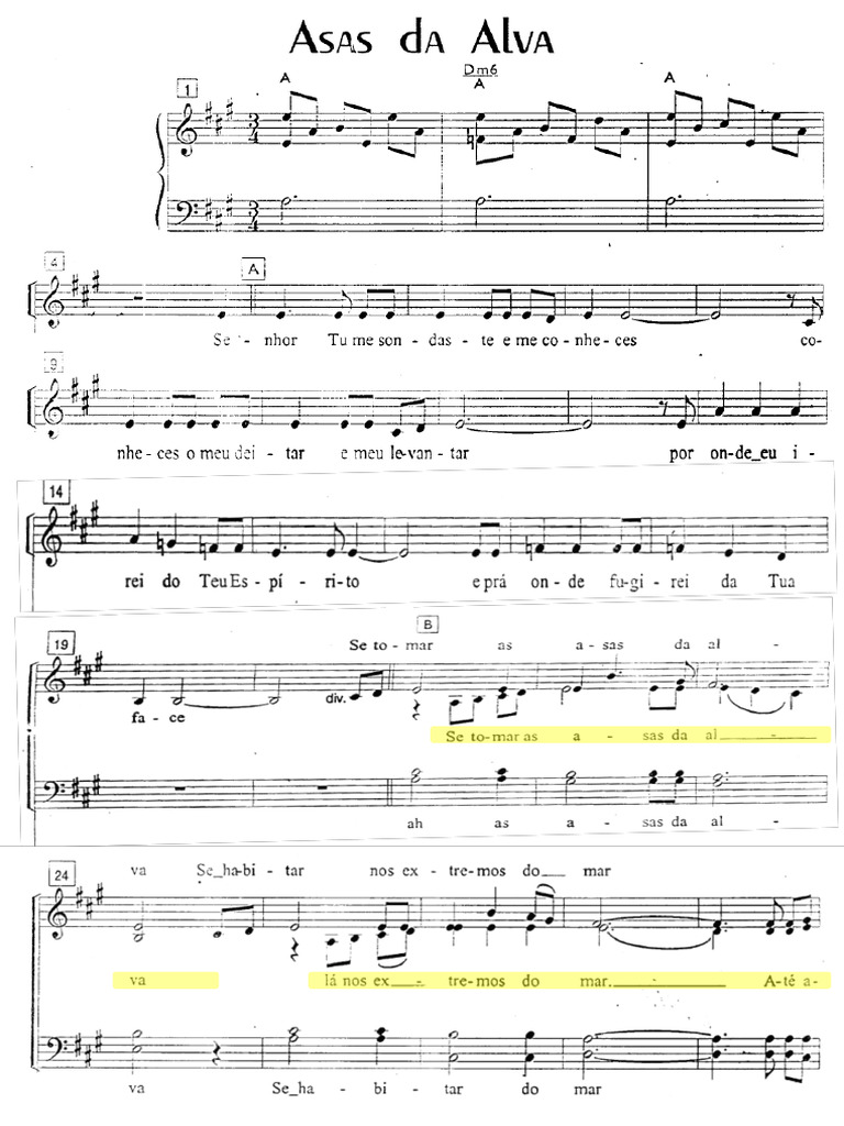 Asas Da Alva (Contralto) | PDF