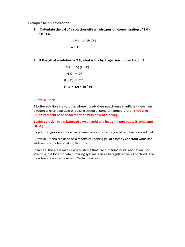 Buffer Solution (They Give | PDF | Cooking, Food & Wine | Science & Mathematics