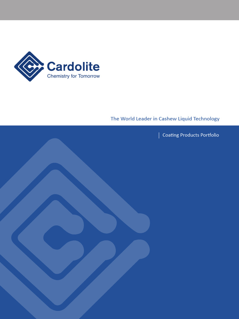 Cardolite Coatings Brochure | PDF | Epoxy | Chemistry