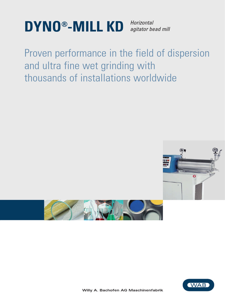 WAB Dyno Mill | PDF | Grinding (Abrasive Cutting) | Mill (Grinding)