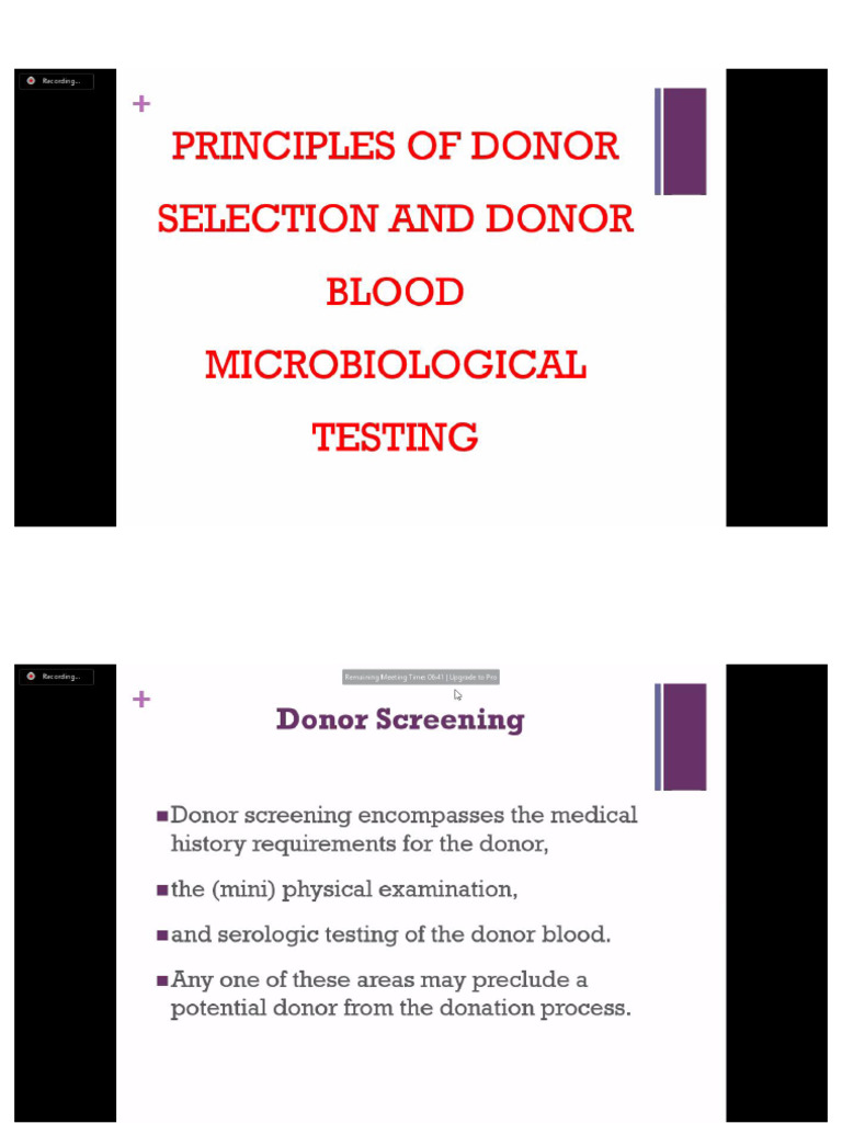 Donor selection | PDF