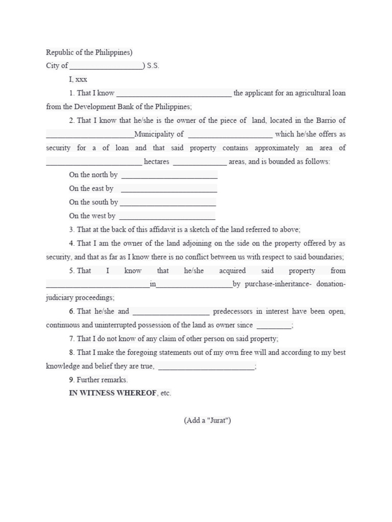 Form - 12 - Affidavit of Adjoining Owners | PDF | Social Science