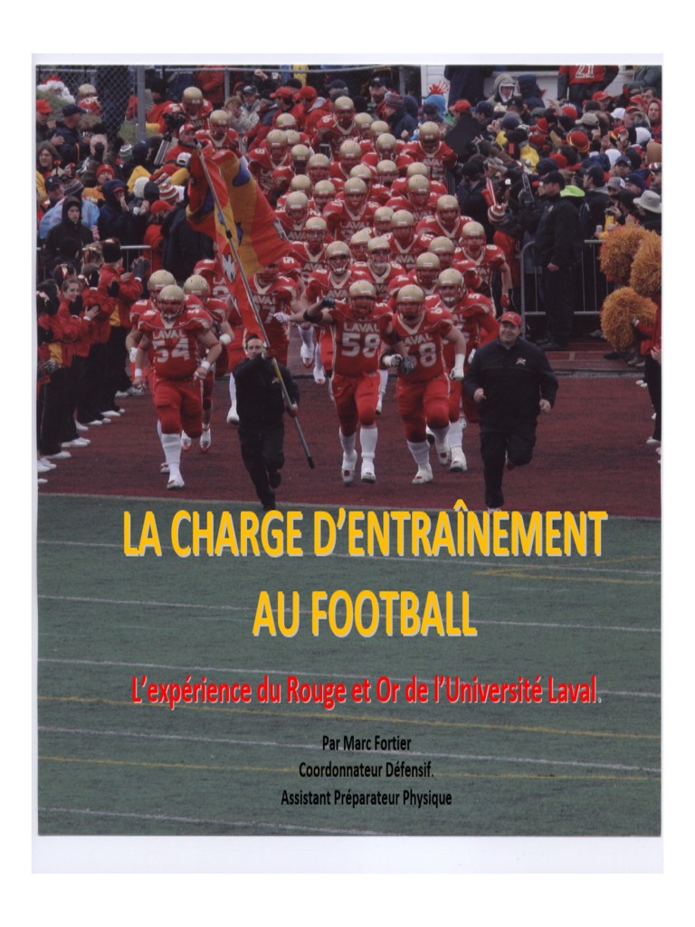 Charge d'entraînement au football universitaire | PDF | Sports d'équipe