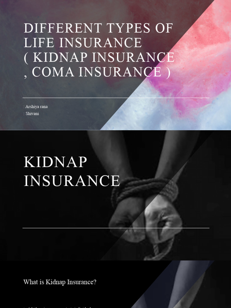 Different Types of Life Insurance (Kidnap Insurance | PDF | Insurance ...