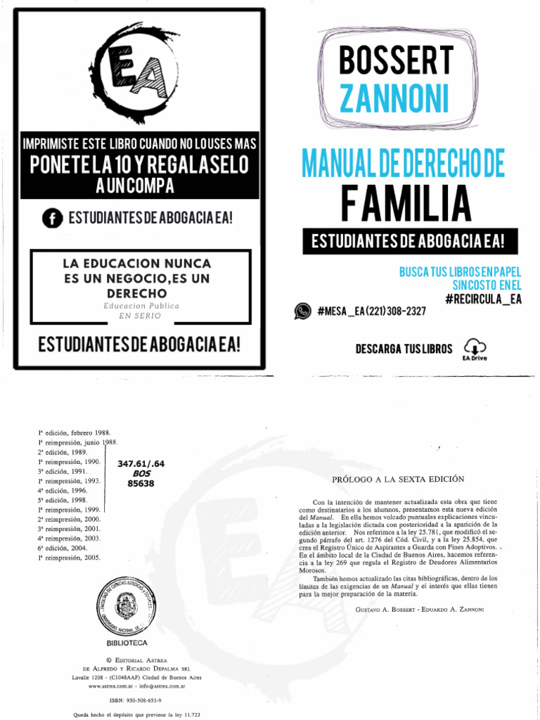 Manual de Derecho de Familia - Zannoni | PDF | Práctica de la ley ... Manual de Derecho de Familia - Zannoni | PDF | Práctica de la ley ...