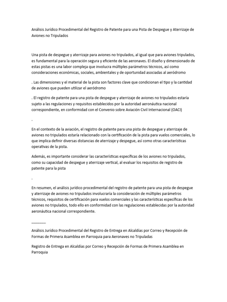 Borrador de El Estudio de Impacto Ambiental y Alcaldia de Drones en ...