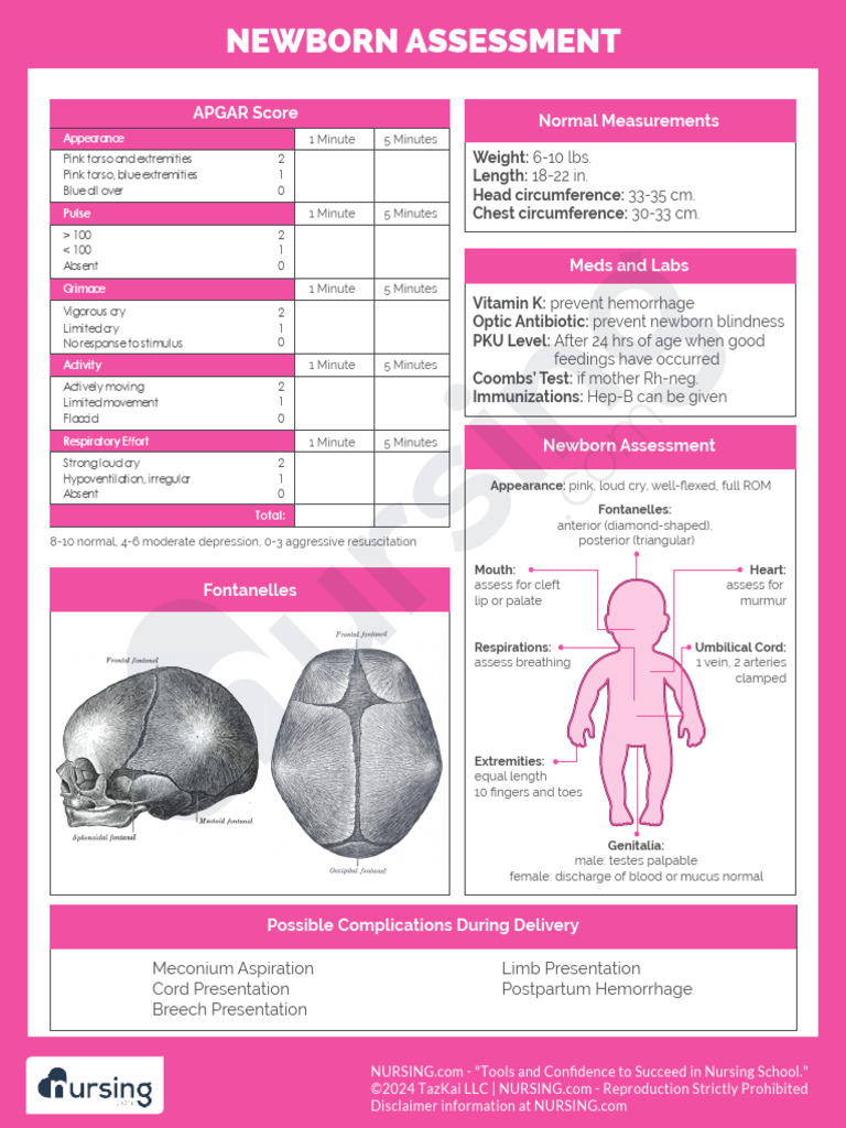 Newborn Assessment Guidelines and Metrics | PDF | Neonatology