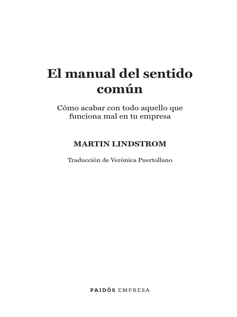 1 Libro El Manual Del Sentido Comun | PDF | Control remoto