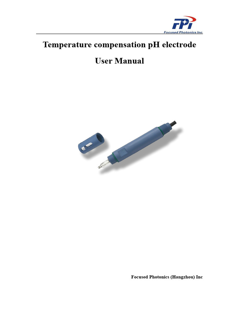 HW-PH Temperature Compensation PH Electrode User Manual | PDF | Ph | Physical Chemistry