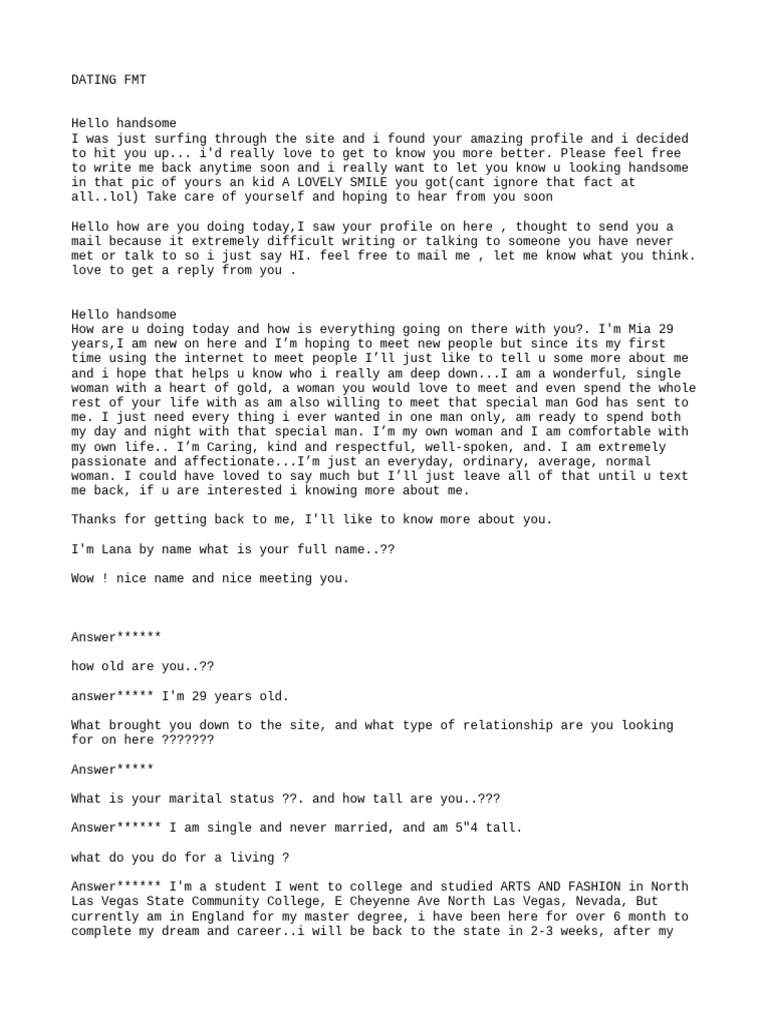 Dating FMT | PDF | Love