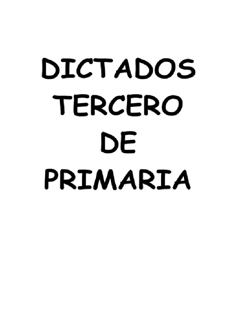 4M 50 Dictados Cortos Divertido Primaria | PDF