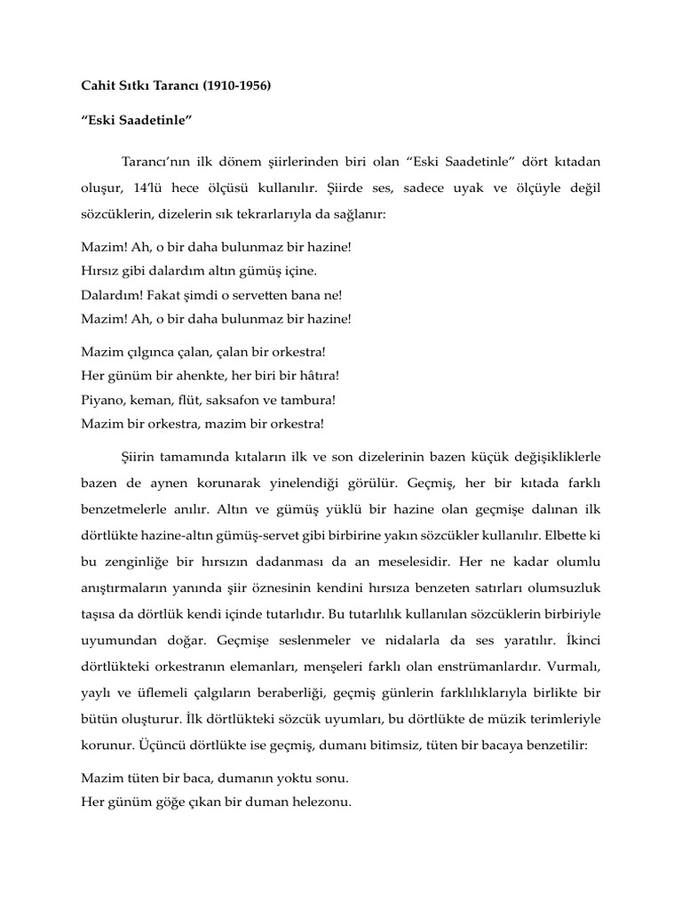Cahit Sıtkı Tarancı | PDF