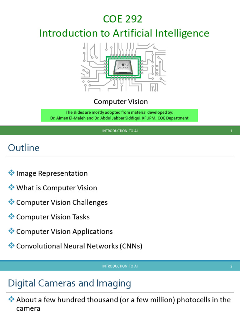 Topic 5 Computer Vision | Download Free PDF | Computer Vision | Applied Mathematics