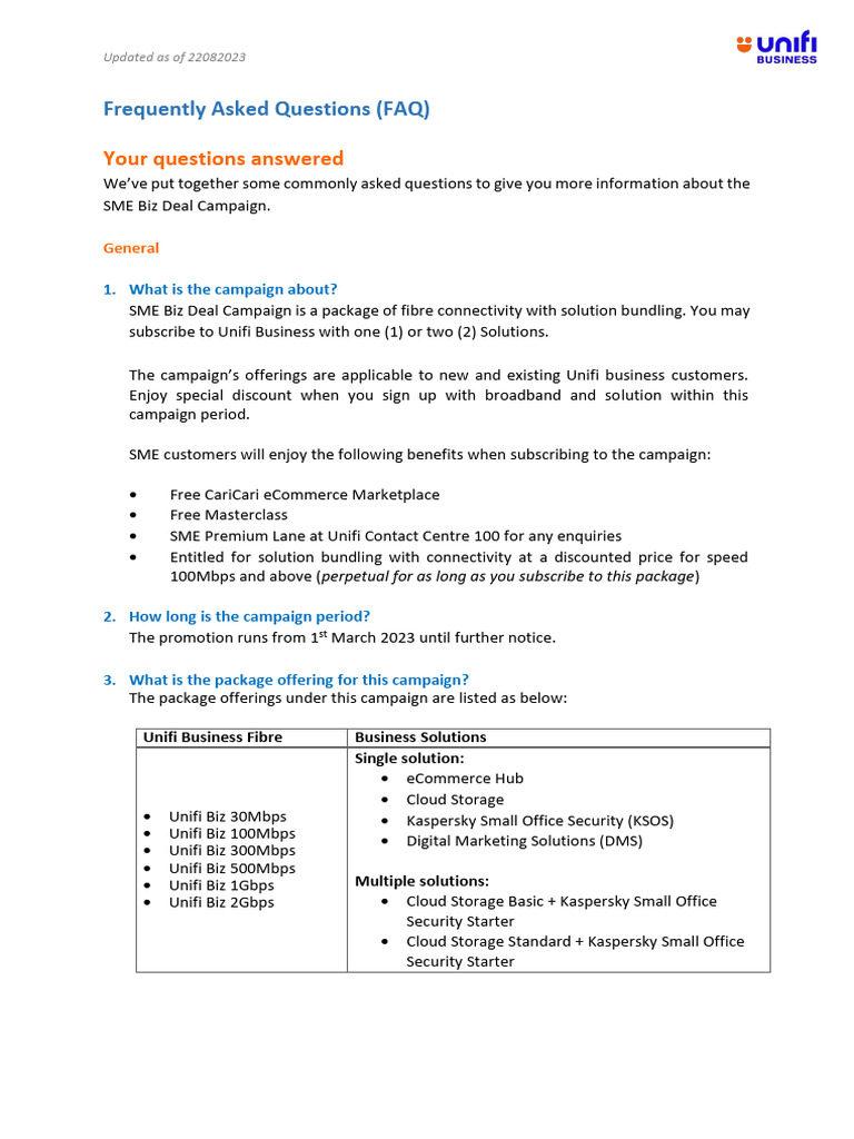 Frequently Ask Questions - SME Biz Deal Campaign - Update24.8.2023 ...