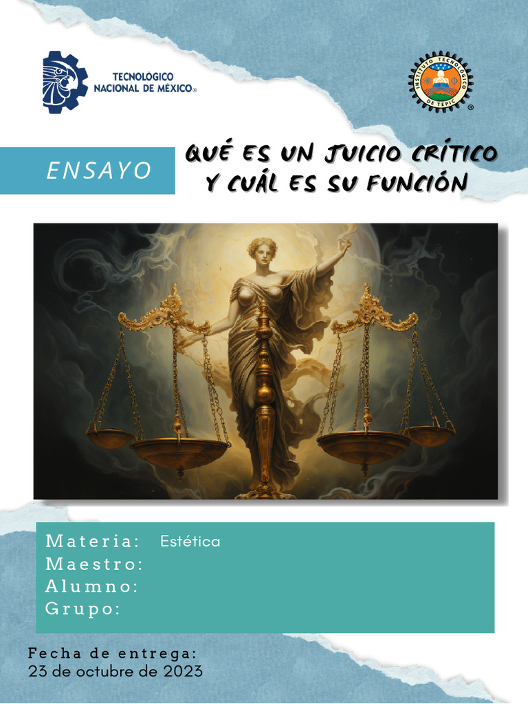 Ensayo 3.1 Qué es un juicio crítico y cuál su función | Descargar ...