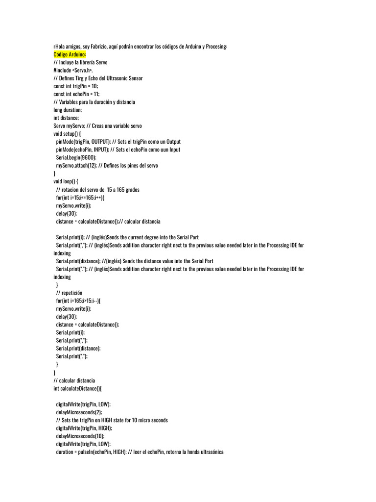 Códigos Radar | PDF | Integer (Computer Science) | String (Computer Science)