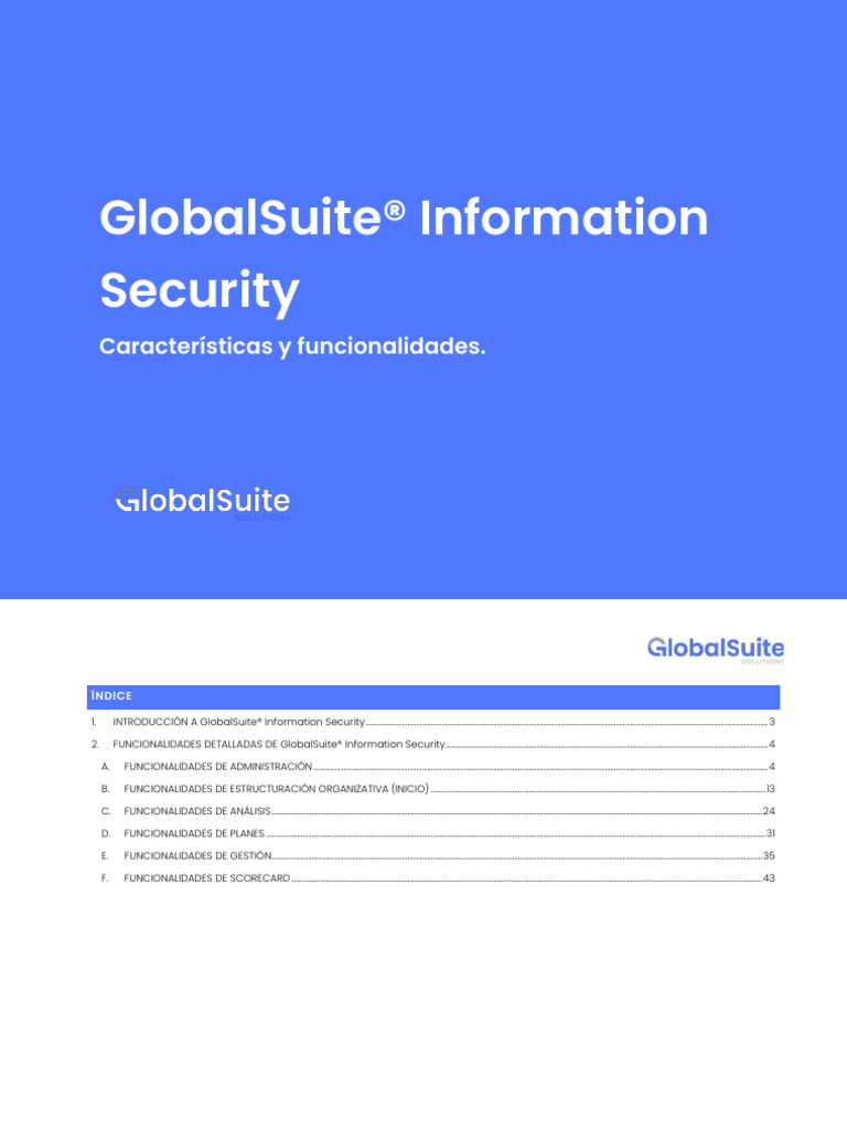 GSS - Information Security - Caracterกsticas y Funcionalidades | PDF ...